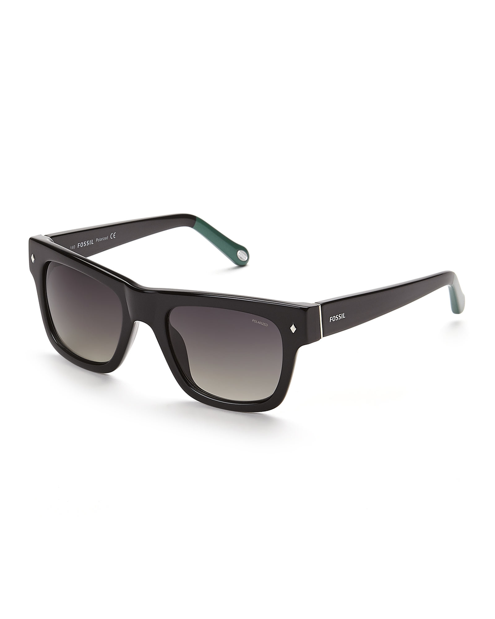 Lyst - Fossil 2002/P/S Black Wayfarer Polarized Sunglasses in Black for Men