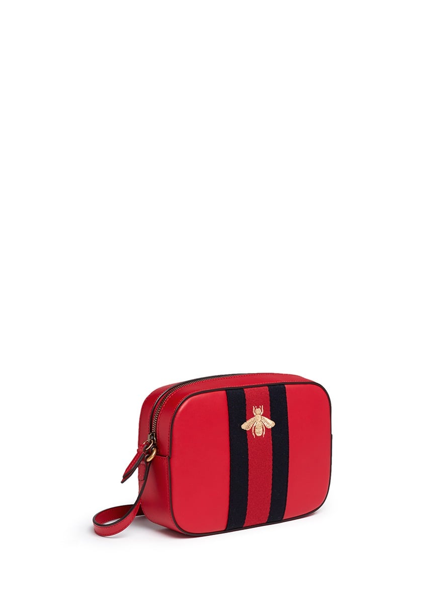 Gucci Bee Embroidered Crossbody Bag | semashow.com