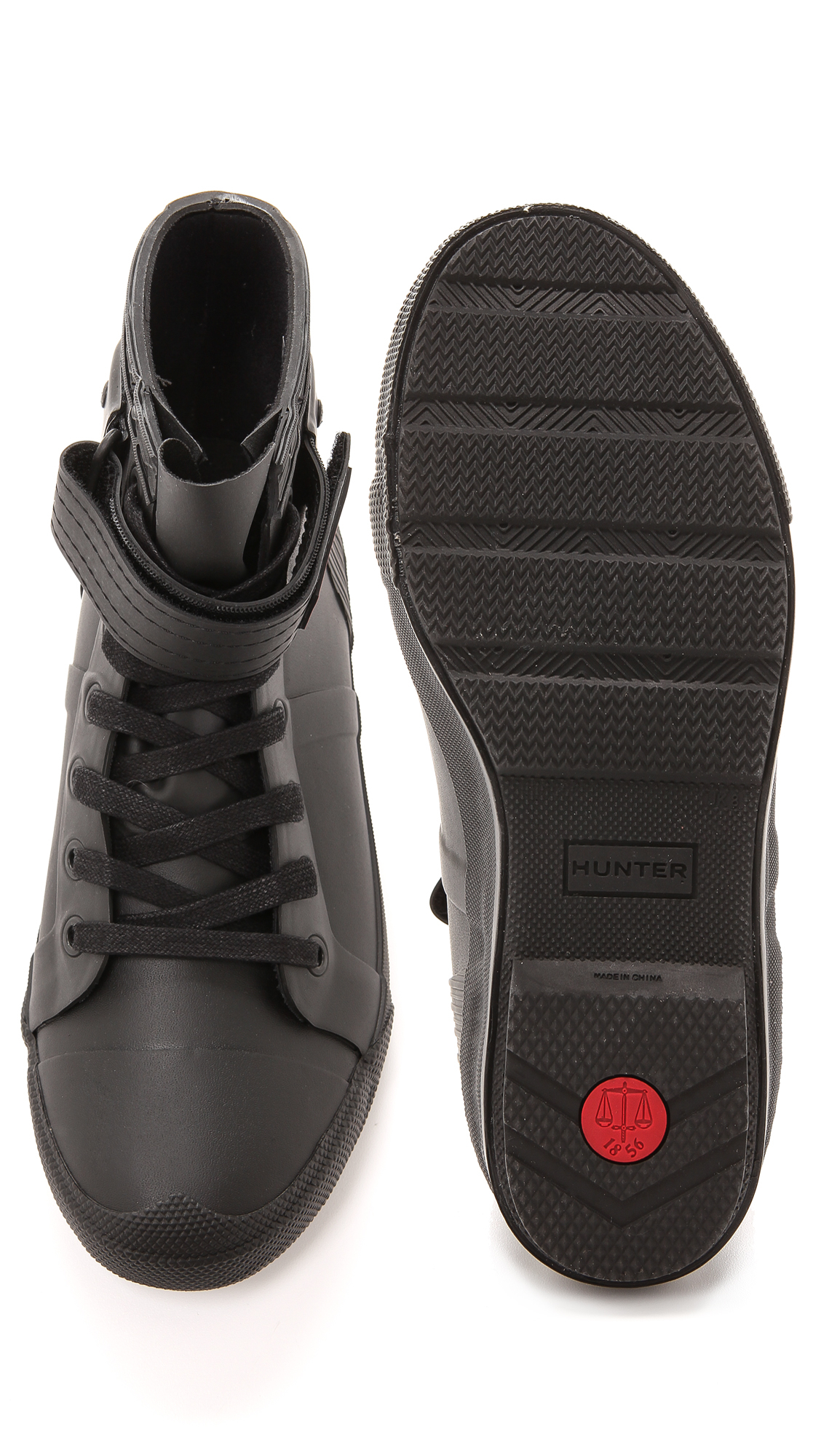 Lyst - Hunter Original Rubber High Top Sneakers in Black for Men