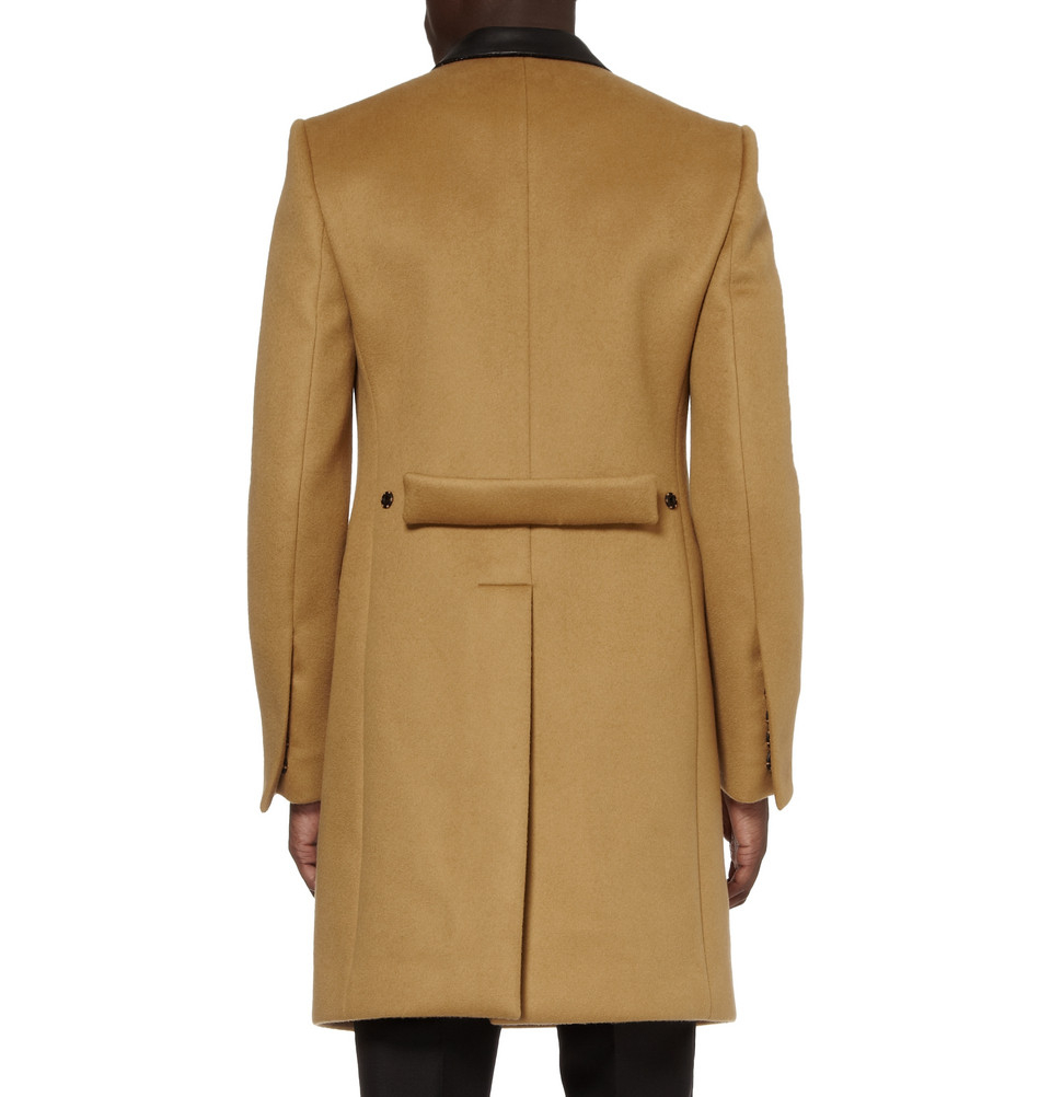 Lyst - Burberry Prorsum Slim-Fit Bonded Cashmere-Blend Overcoat in ...