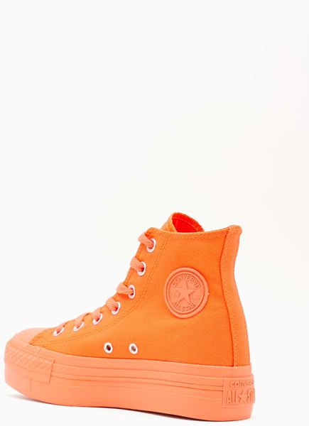 Nasty Gal Converse All Star Hightop Sneaker Orange in Orange | Lyst