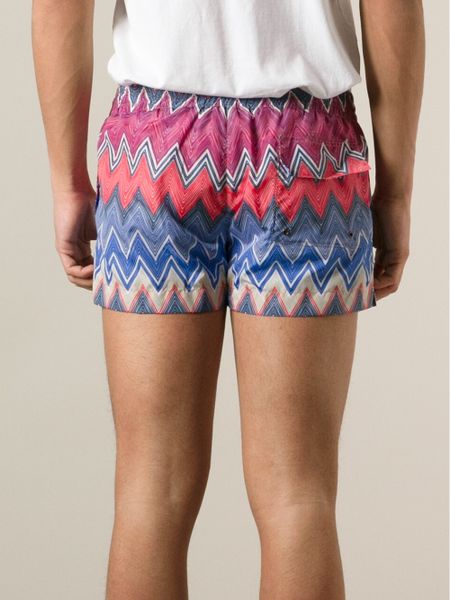 Missoni Zigzag-Print Swim Shorts in Multicolor for Men (multicolour) | Lyst