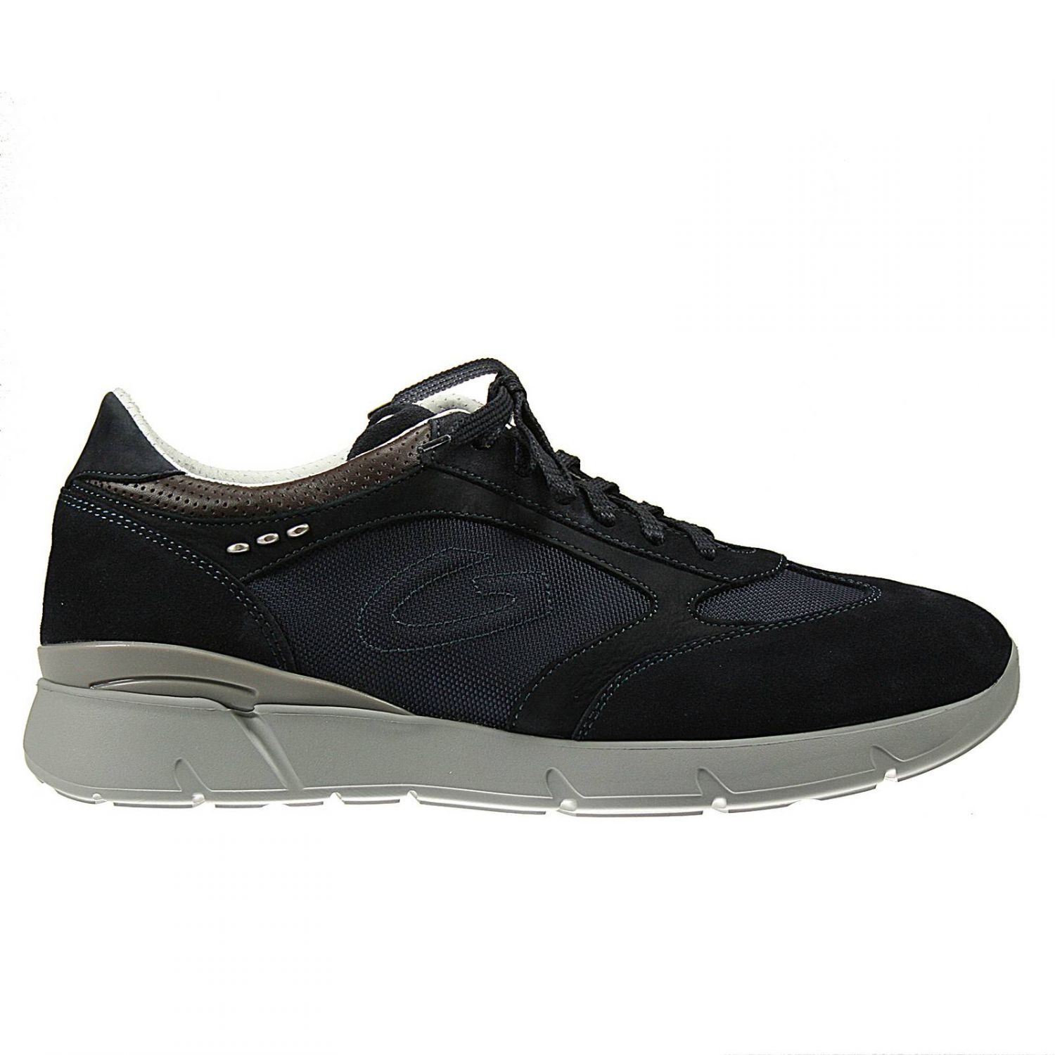 Lyst - Alberto Guardiani Shoes Globe Sneaker Canvas E Leather in Blue ...