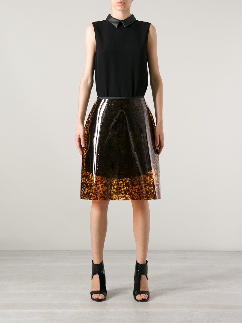 Lyst - Simone Rocha Pvc Skirt in Brown