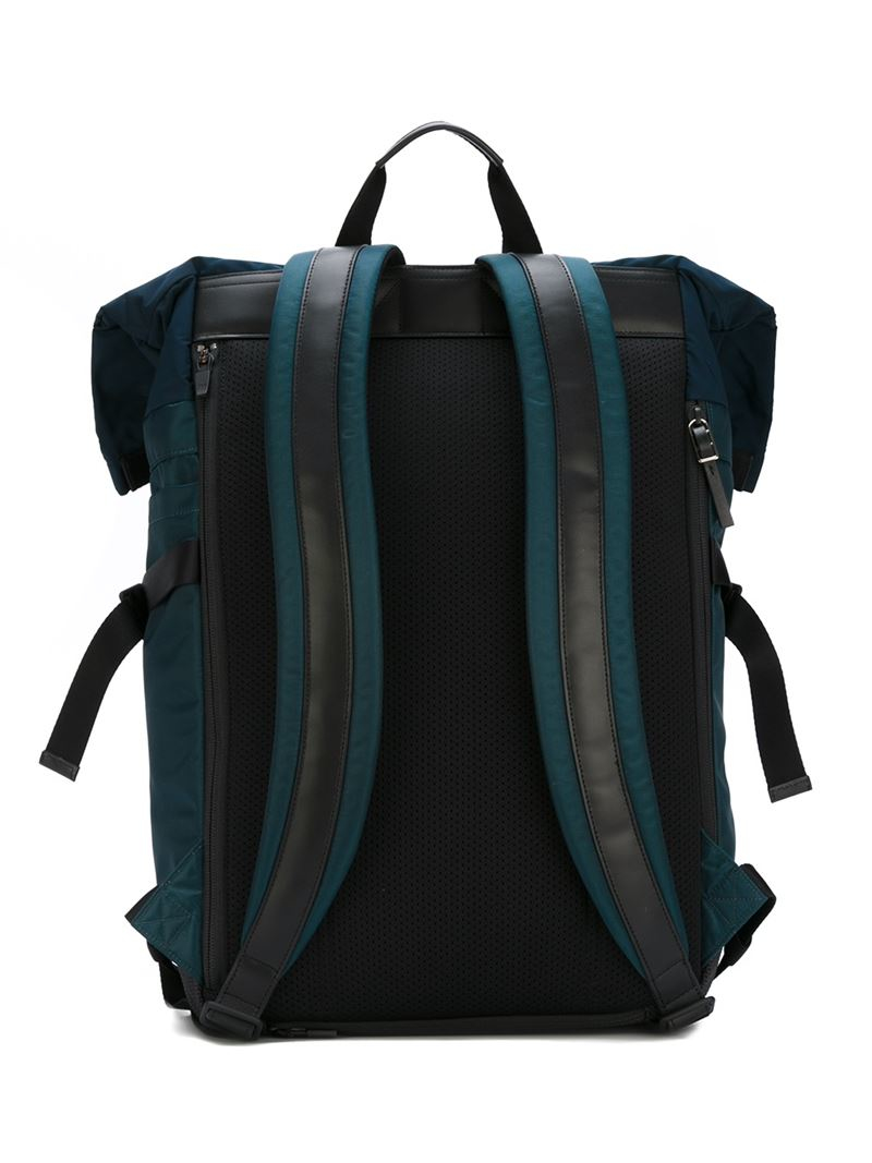 Lyst - Paul smith Fold Over Top Backpack in Blue for Men