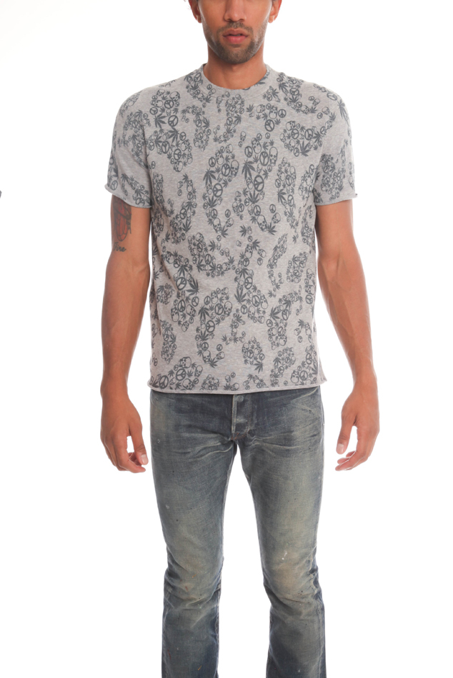 Lucien pellat finet Paisley Print Short Sleeve Tee in Gray for Men | Lyst