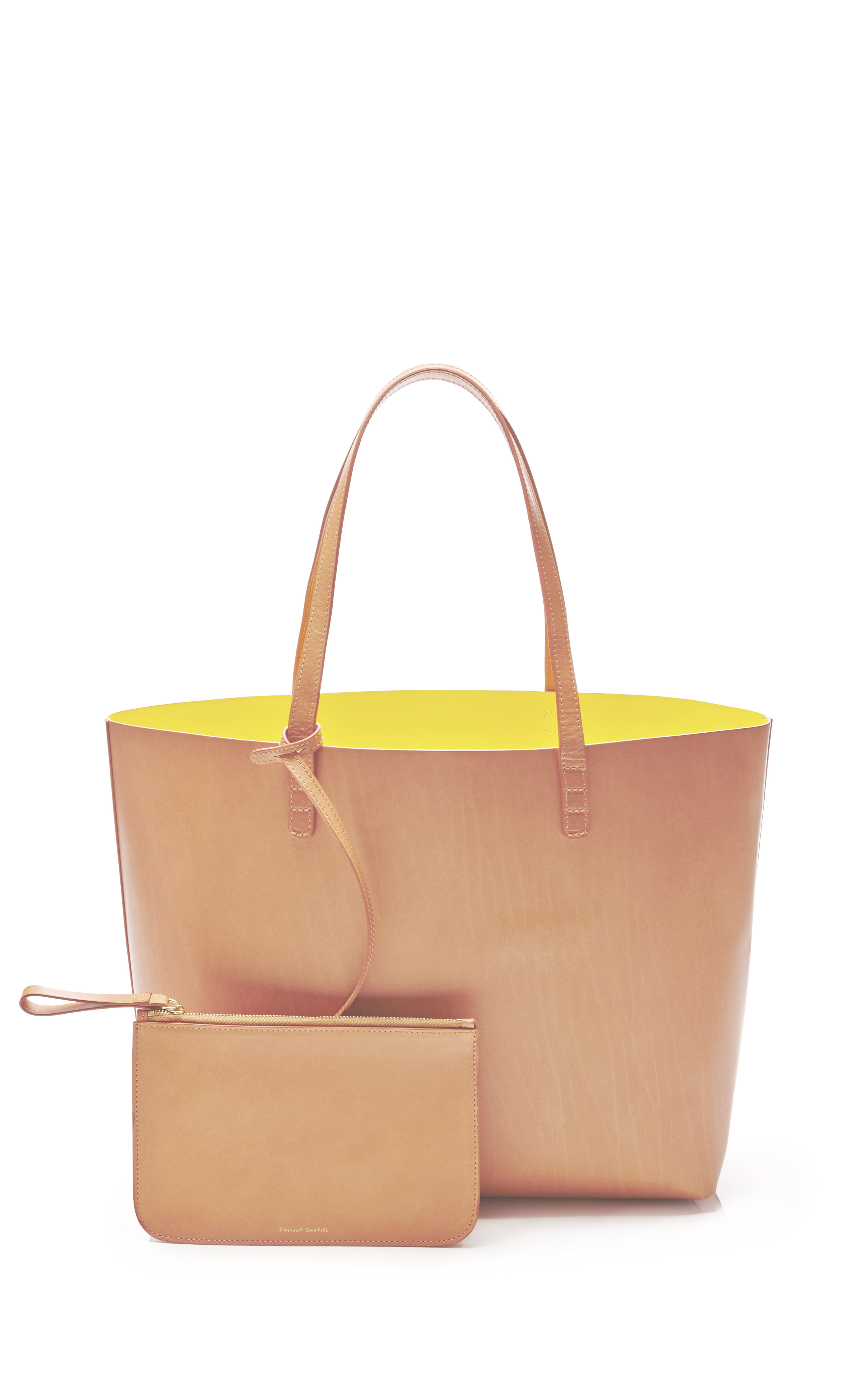 Mansur Gavriel Large Tote in Cammello with Sun Interior in Brown - Lyst