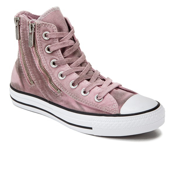 Converse Womens Chuck Taylor All Star Dual Zip Wash Hi Top Trainers In
