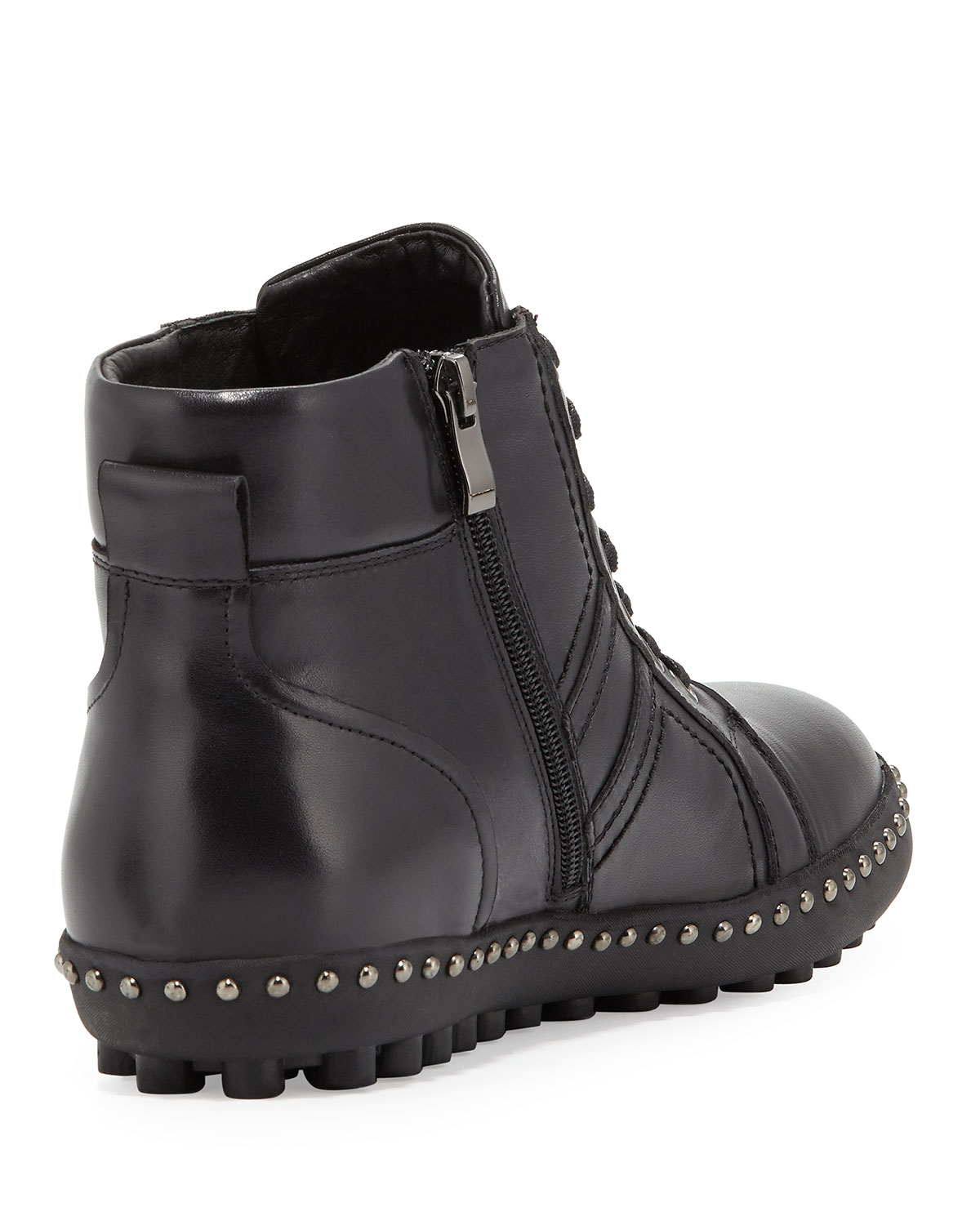 Lyst - Zanzara Sound Studded Leather High-top Sneaker in Black for Men