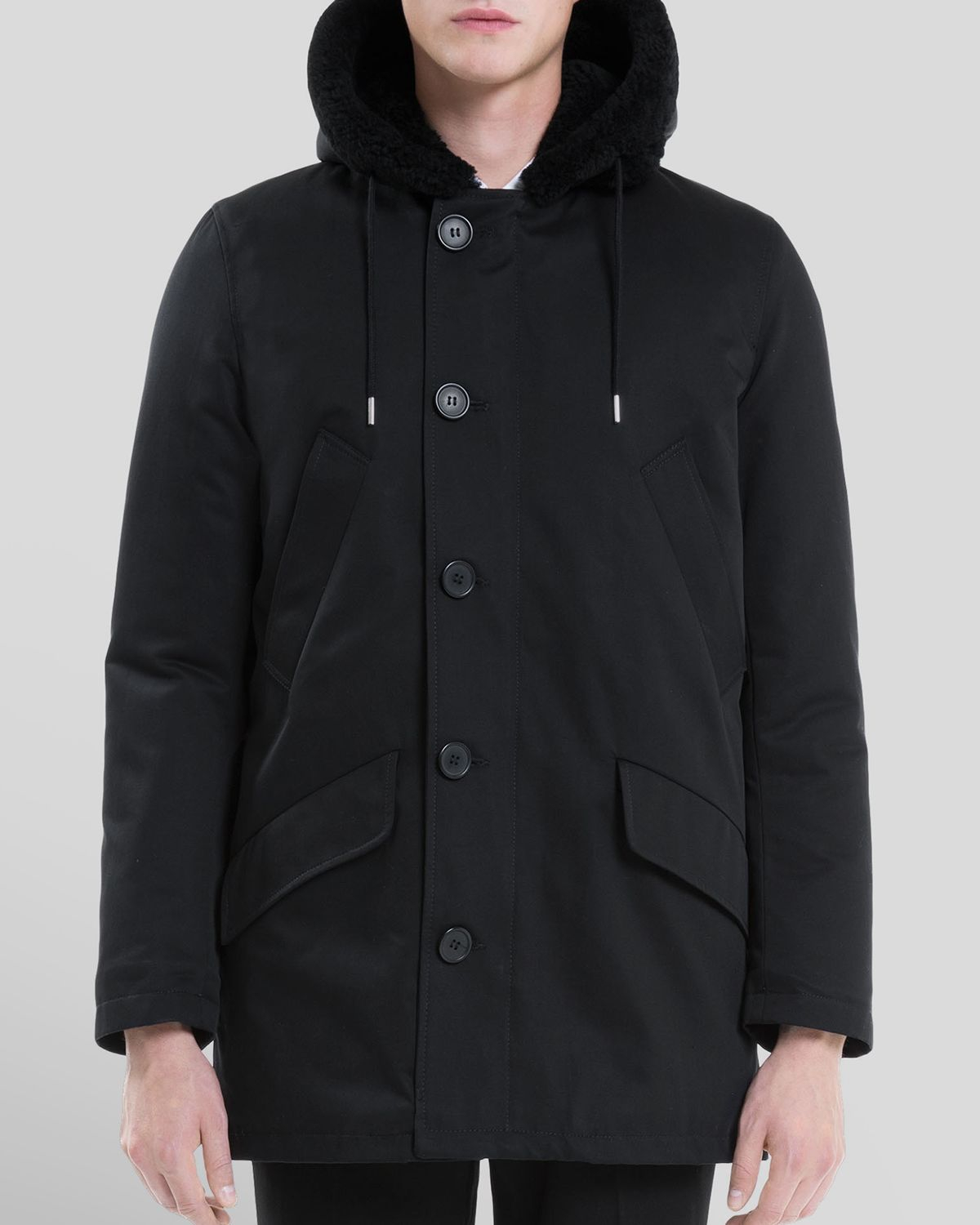 Lyst - Sandro Radio Parka in Black for Men