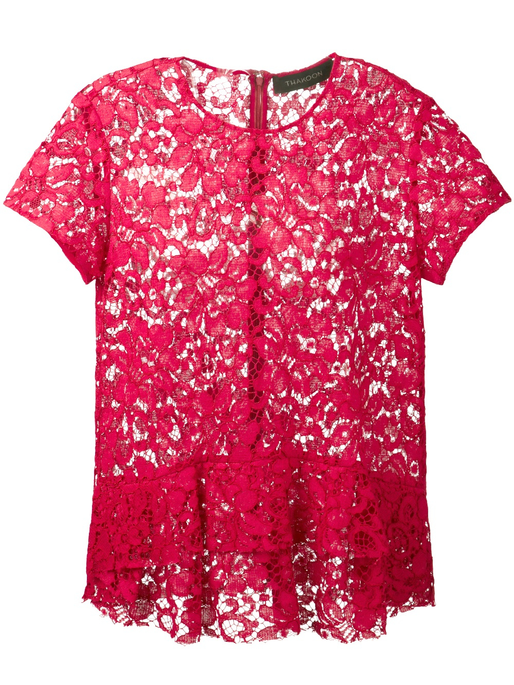 Lyst - Thakoon Lace Shirt in Red