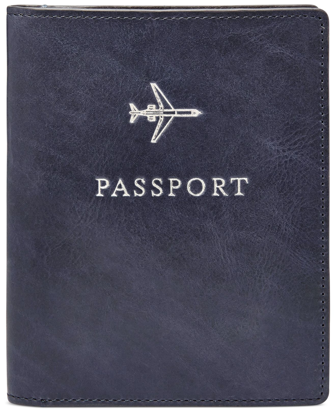 Fossil Leather Passport Case In Blue For Men Lyst