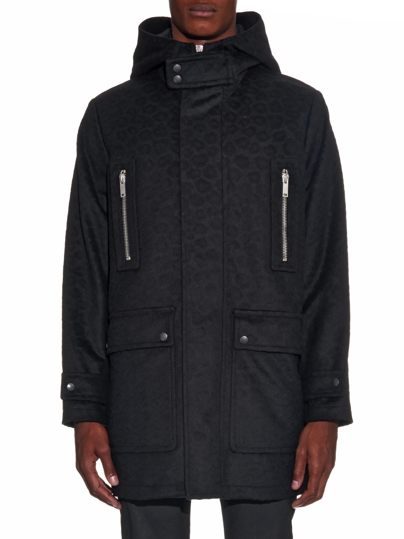 Lyst - Alexander McQueen Hooded Felted Wool Parka in Black for Men