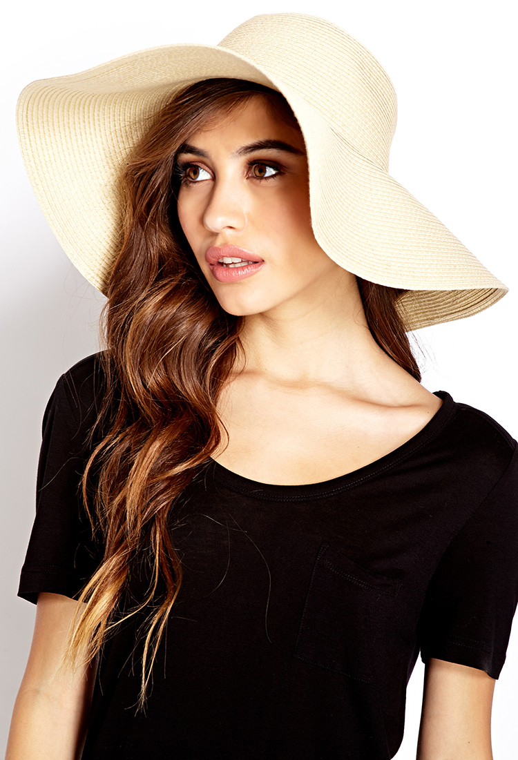Lyst - Forever 21 Show Off Floppy Sun Hat in Natural