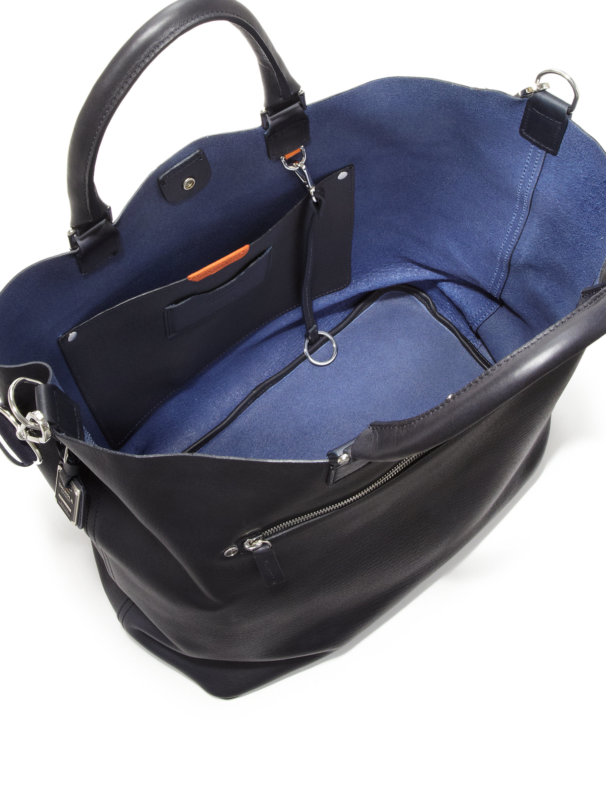 Lyst - Shinola Pressed Essex Leather Tote Bag in Blue for Men