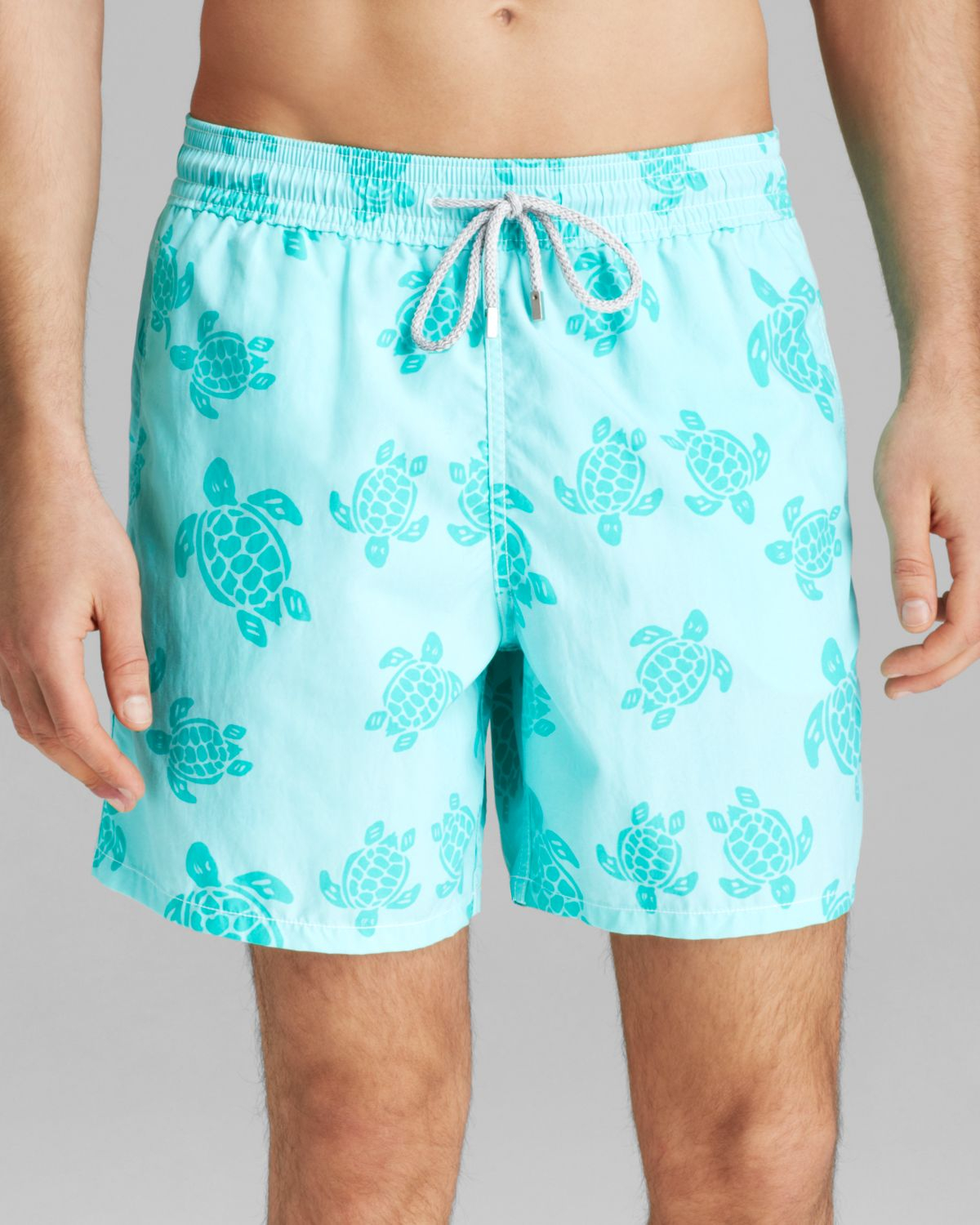Lyst Vilebrequin Moorea Turtles Swim Trunks In Green For Men