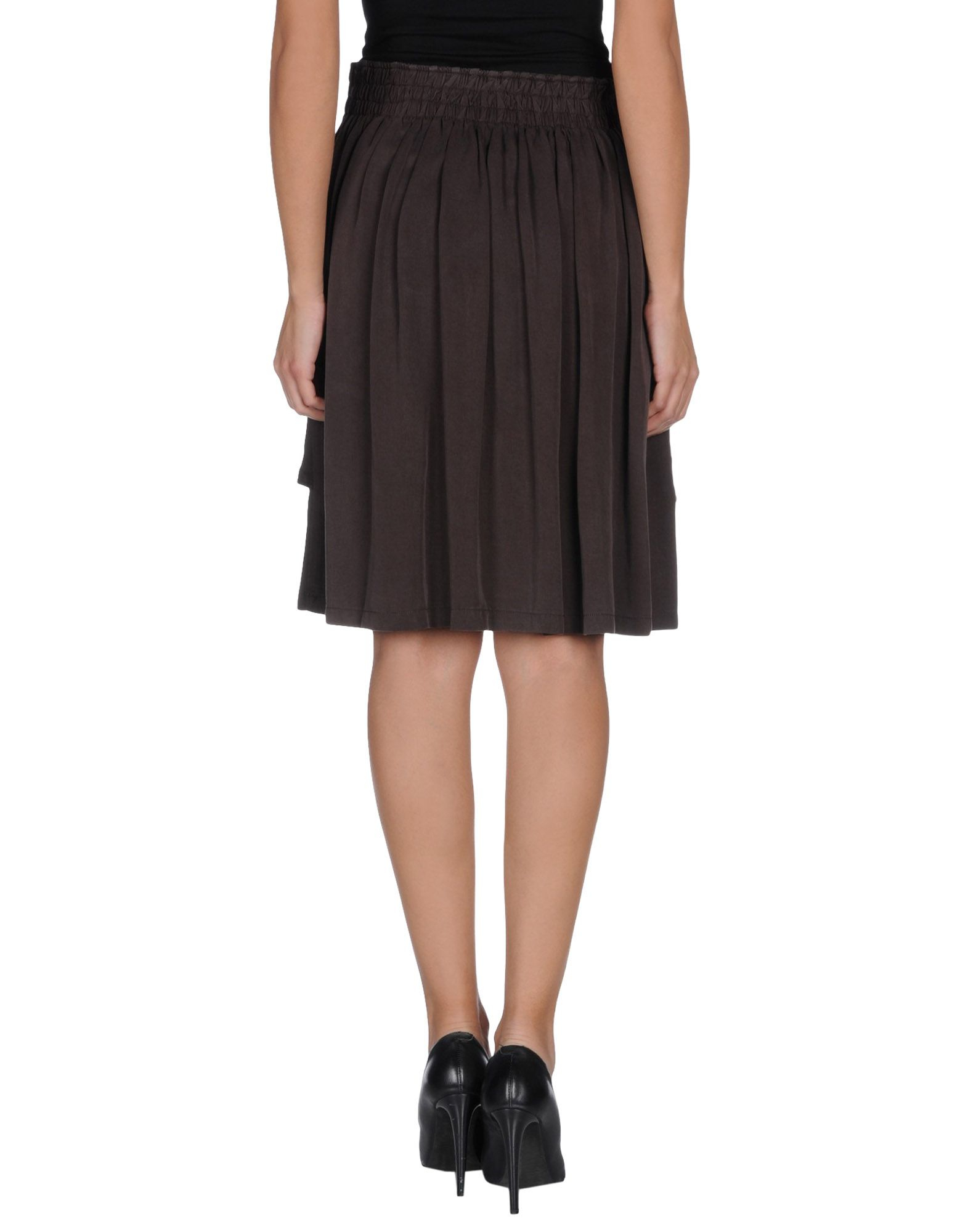 Twin-set simona barbieri Knee Length Skirt in Gray (Lead) | Lyst