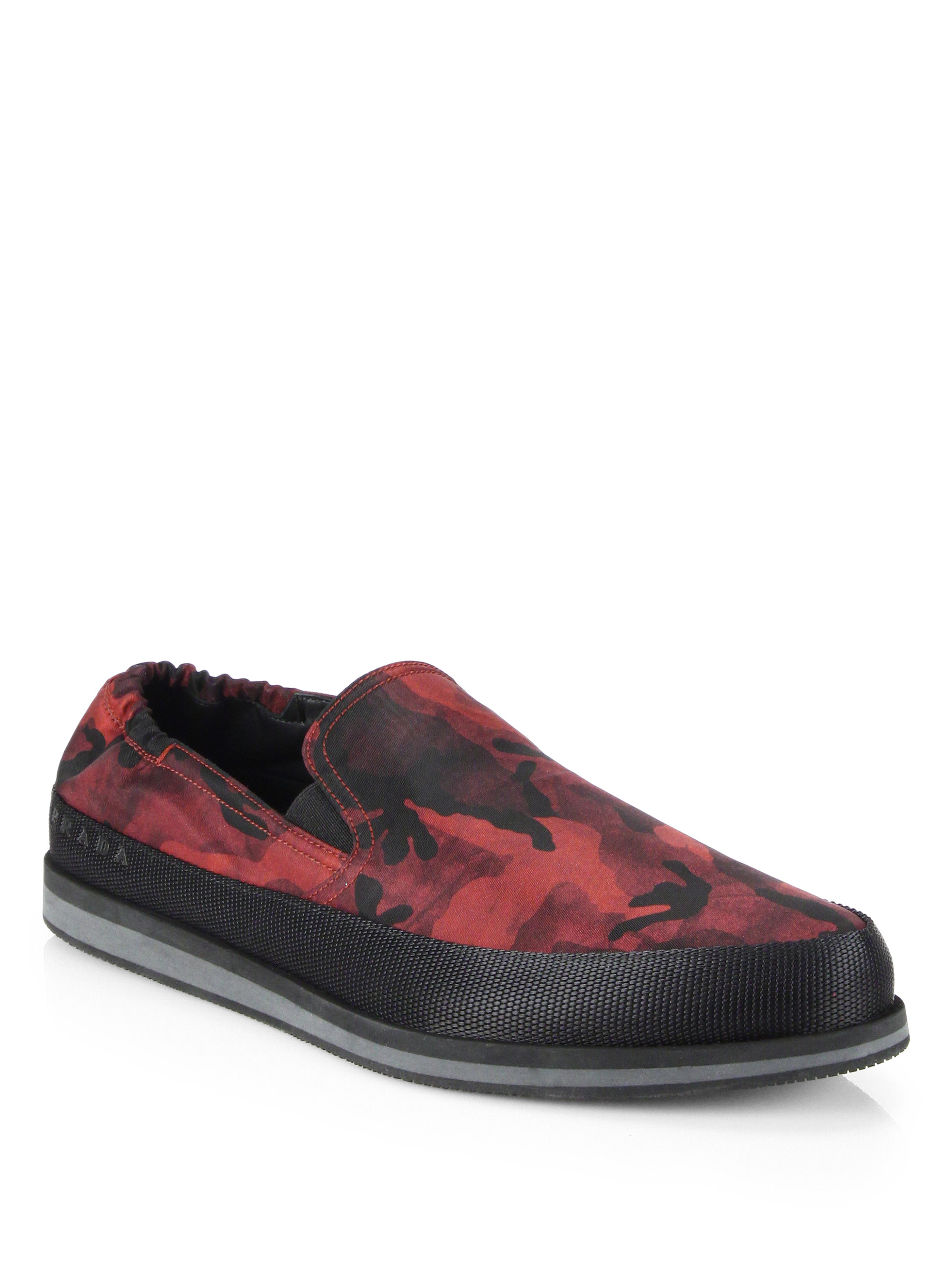 Lyst - Prada Nylon Slip-on Espadrilles in Black for Men