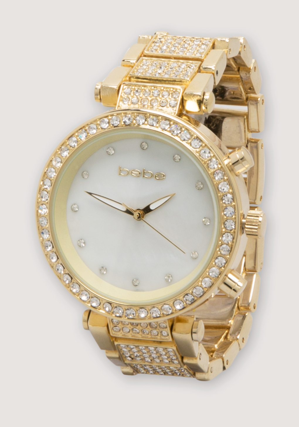 Lyst - Bebe Crystal Boyfriend Watch in Metallic