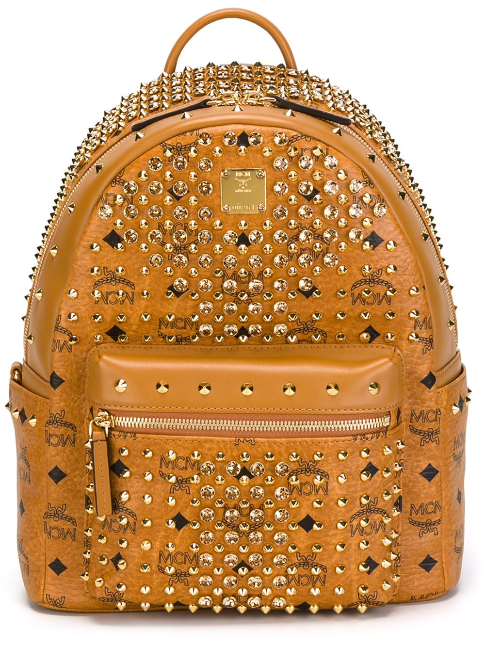 Mcm Small Diamond Stark Backpack in Multicolor (NUDE & NEUTRALS) - Save ...