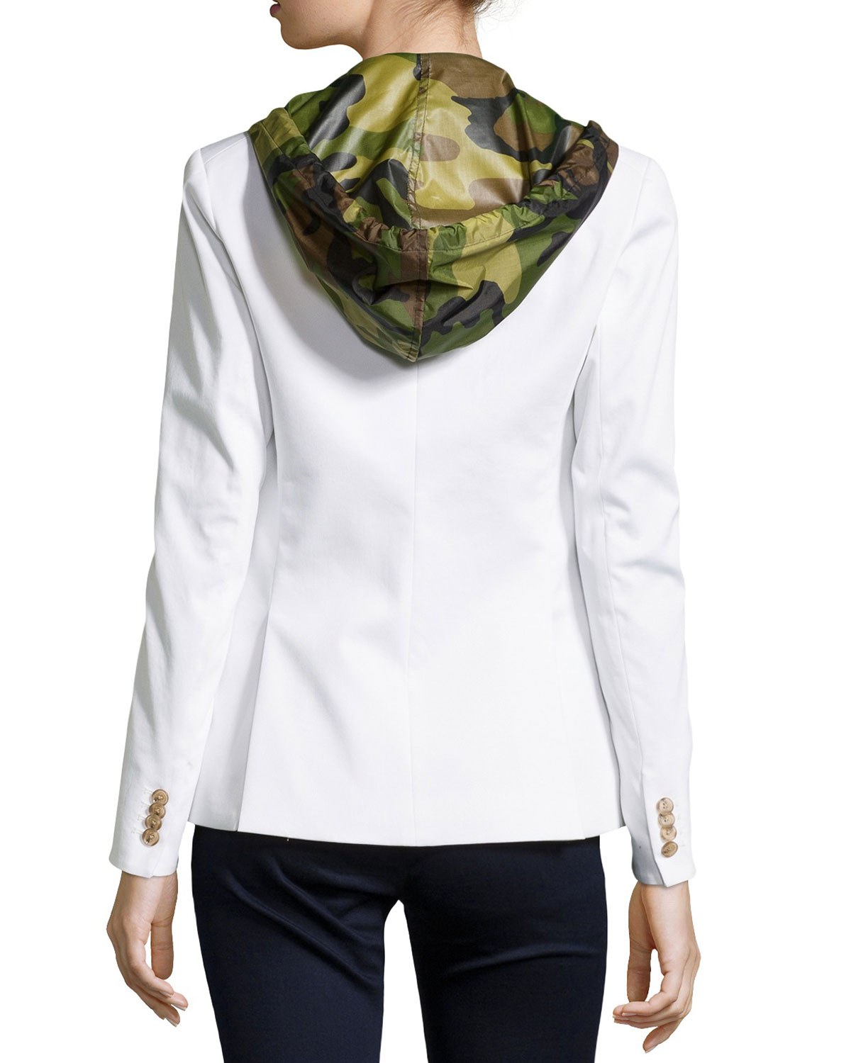Veronica beard Classic Camouflage-Underlay Jacket in White | Lyst
