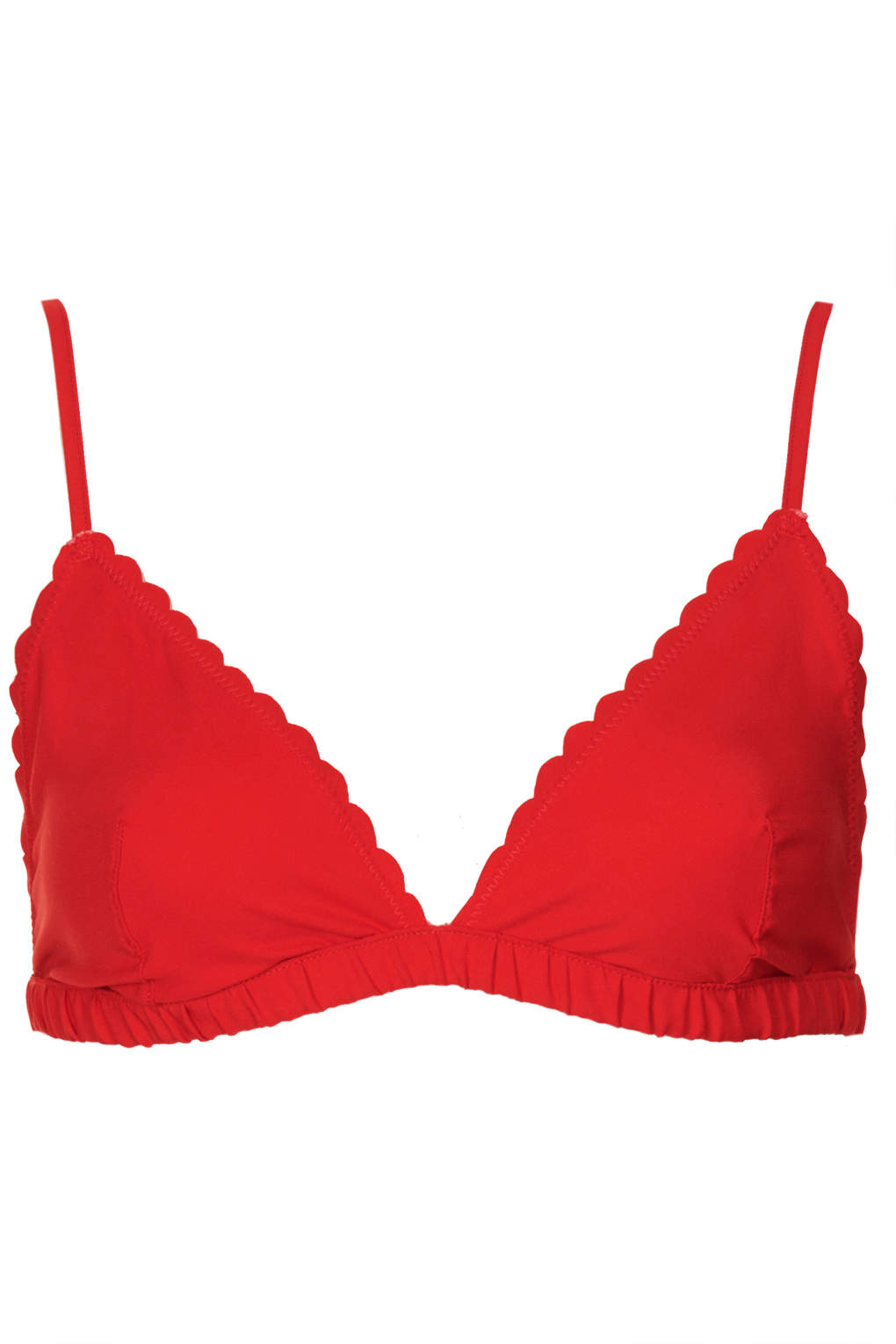 Topshop Triangle Bra In Red Lyst