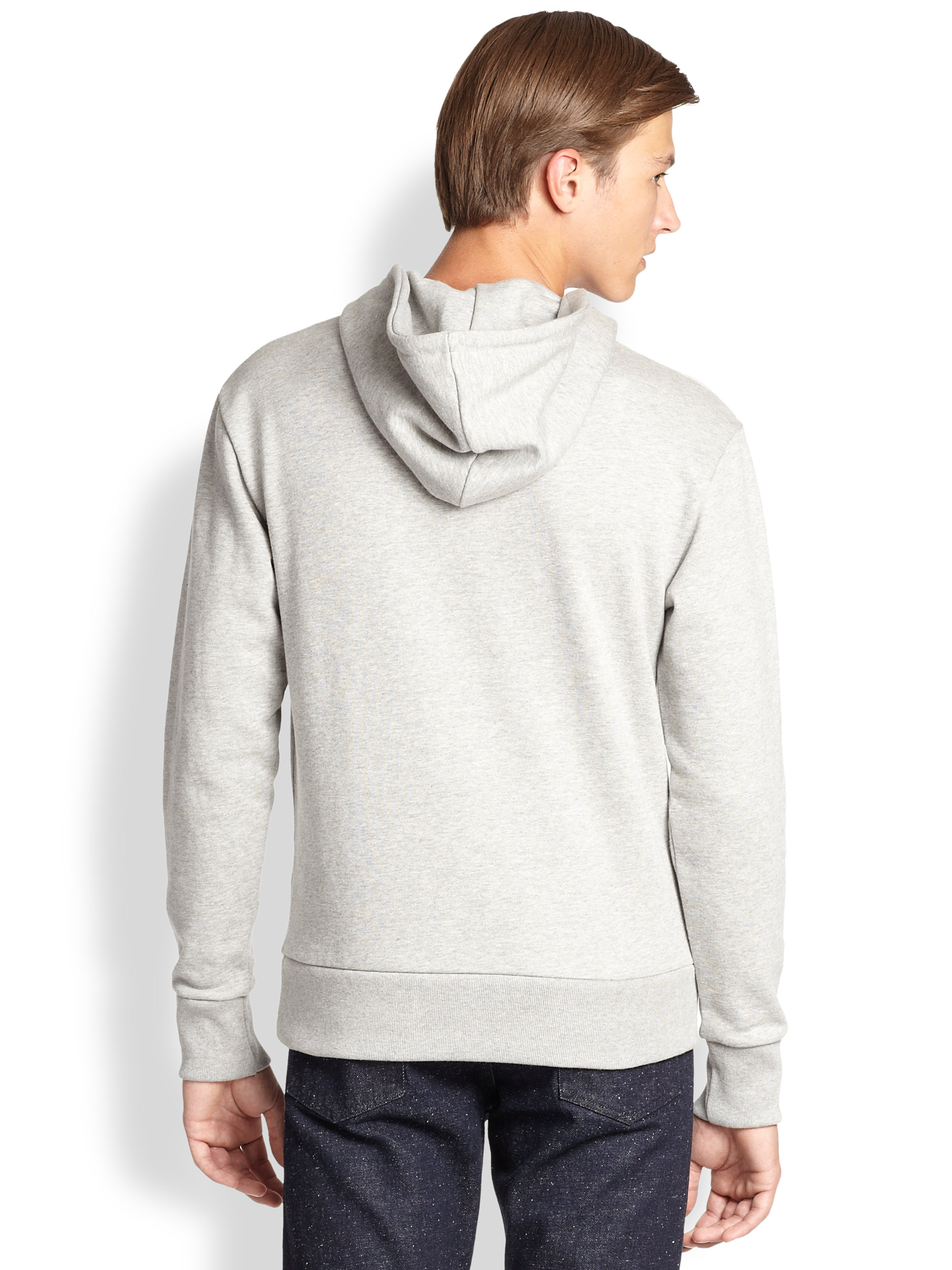 Lyst - Maison Kitsuné Music Fashion Hoodie in Gray for Men