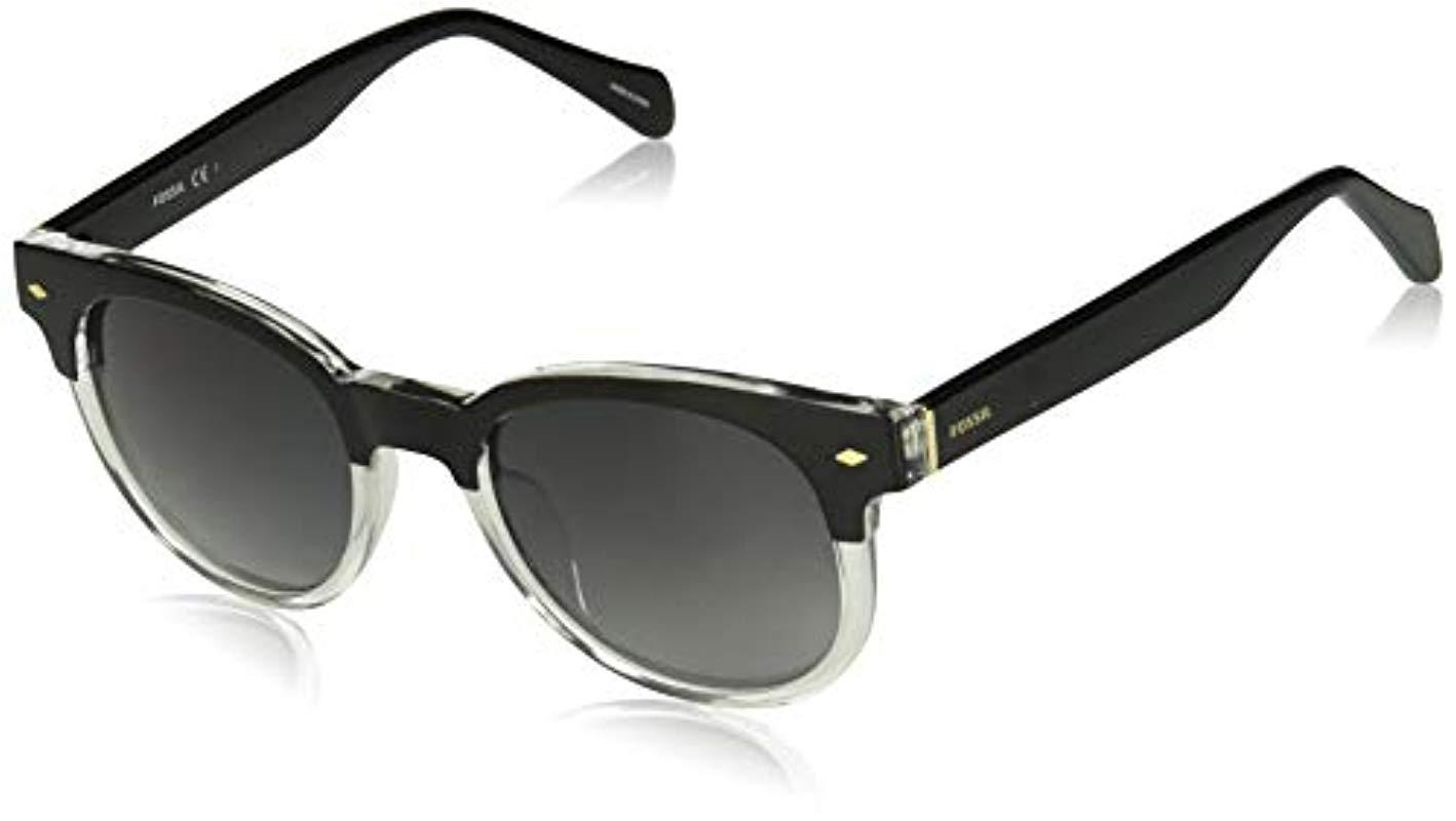 Lyst - Fossil Fos 3072/s Round Sunglasses Black Crystal 49 Mm in Black ...