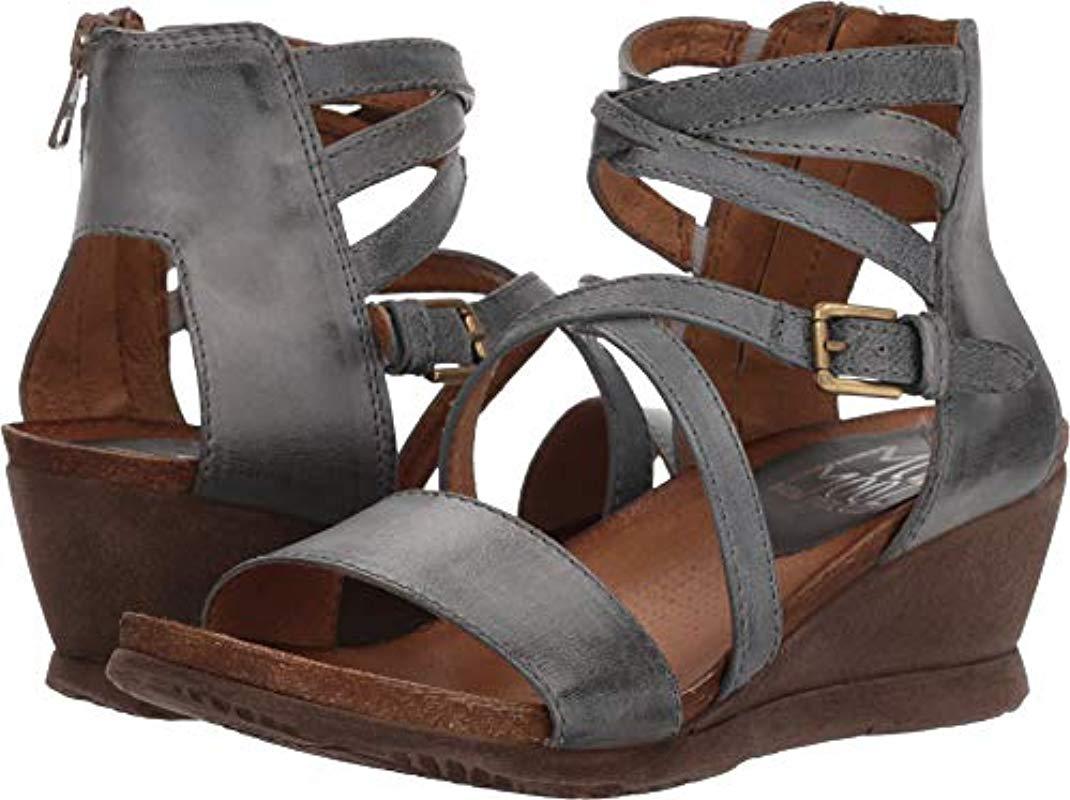 Miz Mooz Shay Wedge Sandal in Blue - Lyst