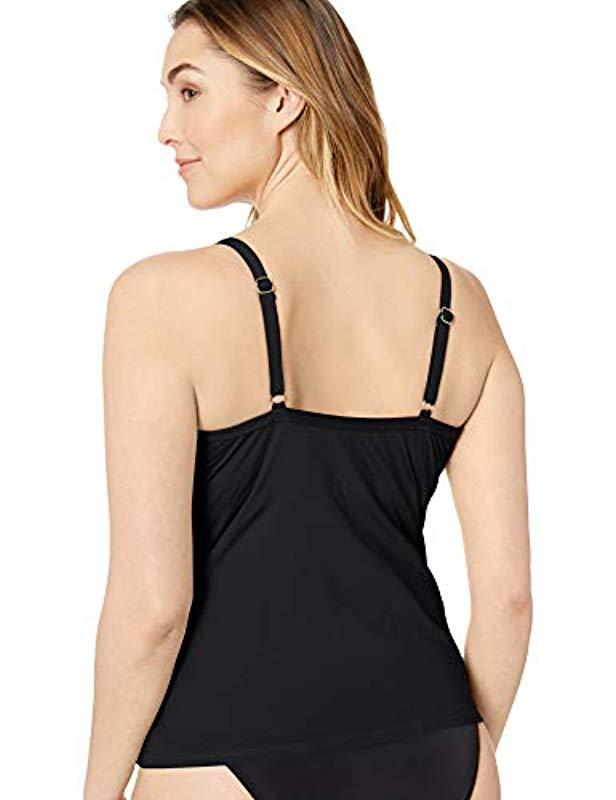 Kenneth Cole Reaction Plus Size V-neck Ruffle Front Keyhole Tankini ...