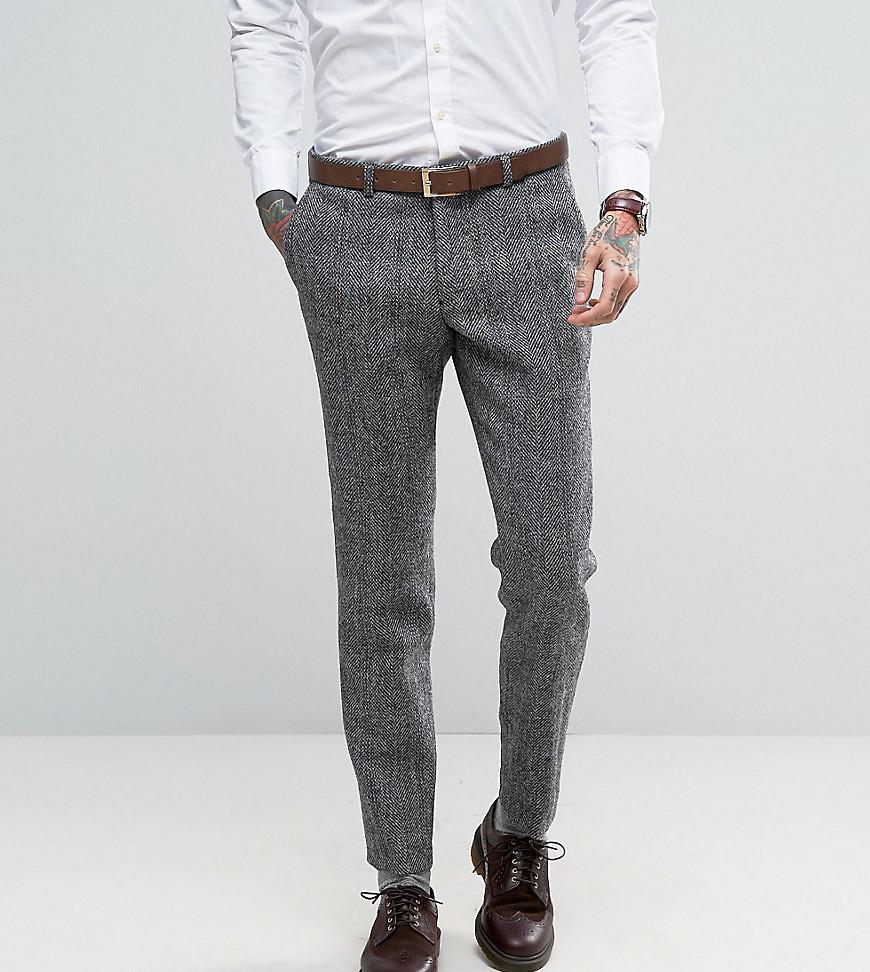Heart & Dagger Harris Tweed Skinny Trousers in Gray for Men - Lyst