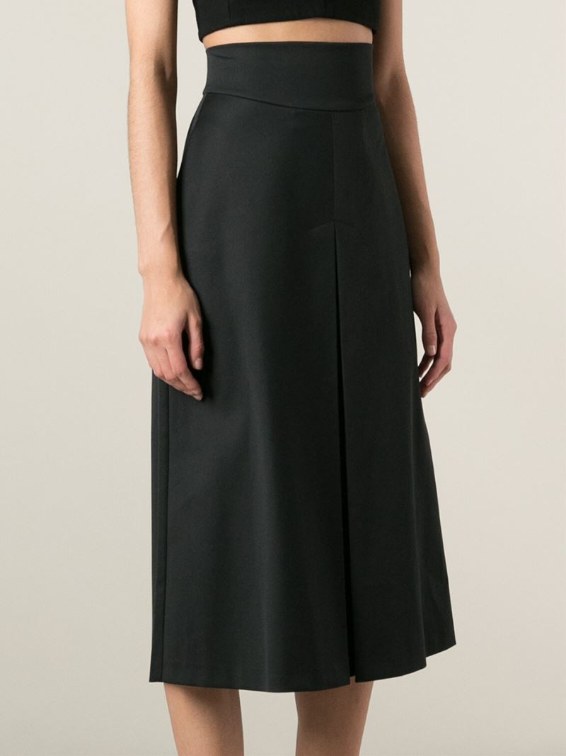 Dsquared² Pleated High Waist Skirt in Black | Lyst