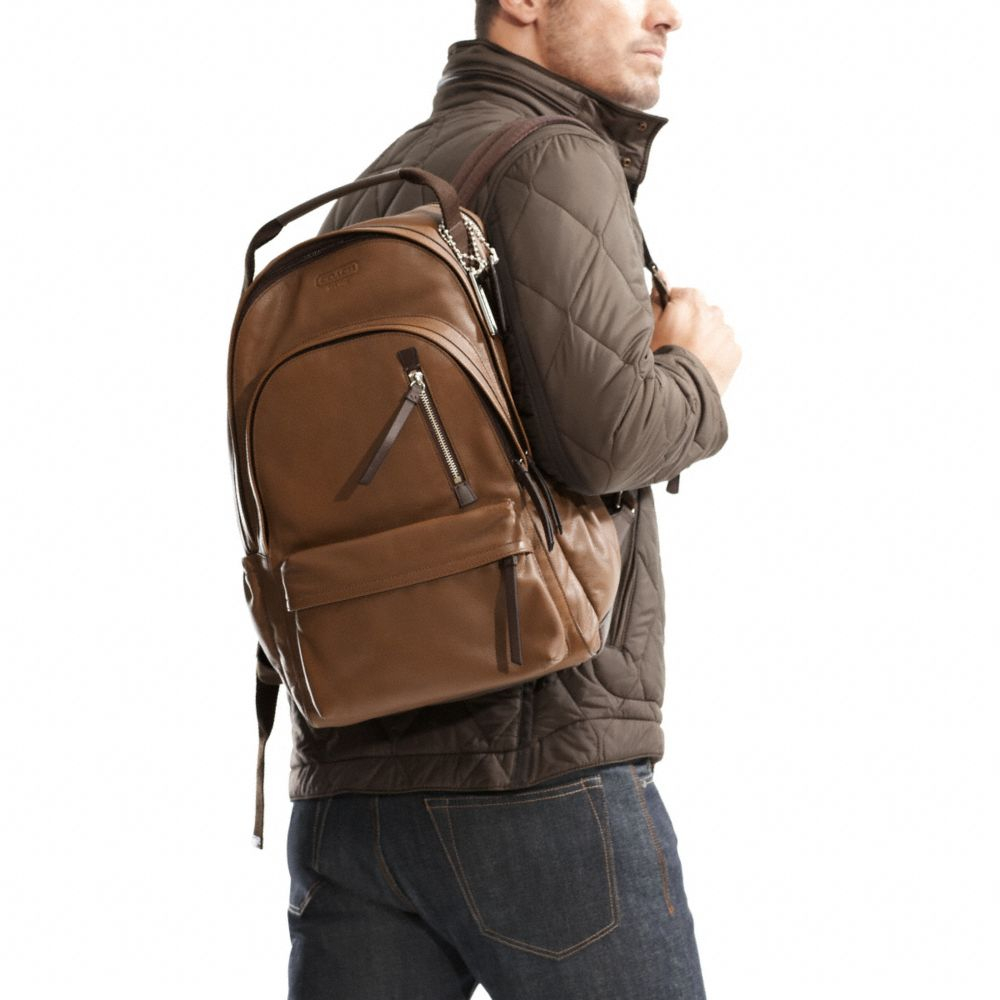 Coach Thompson Leather Backpack in Brown for Men | Lyst