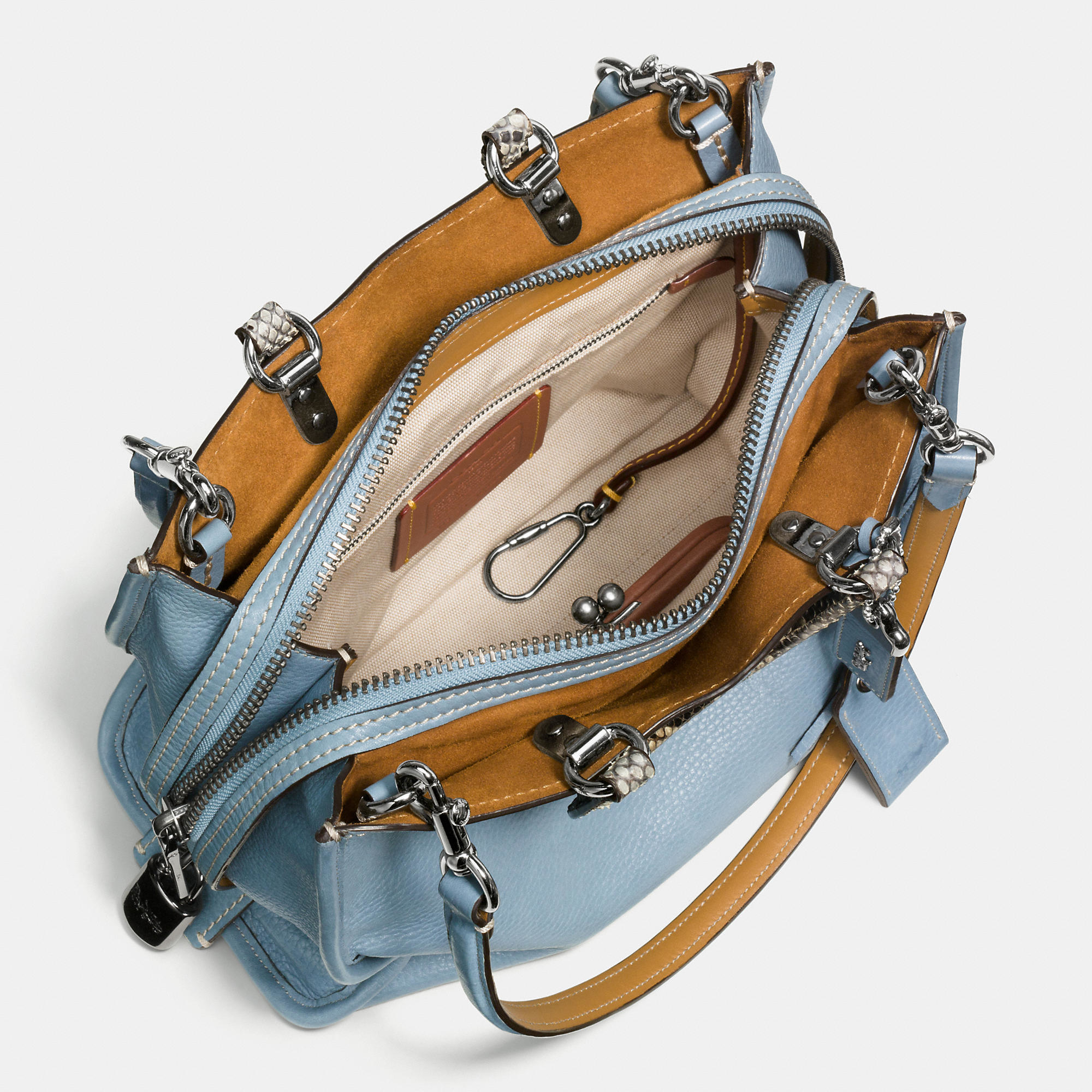 Lyst - Coach Rogue Bag In Colorblock Python in Blue