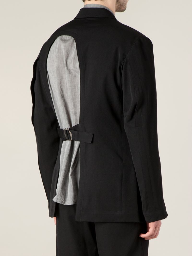 Lyst - Yohji Yamamoto Open Back Blazer in Black for Men