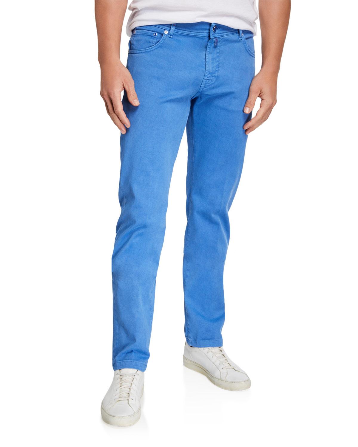 Kiton Men's Twill 5-pocket Pants in Blue for Men - Lyst