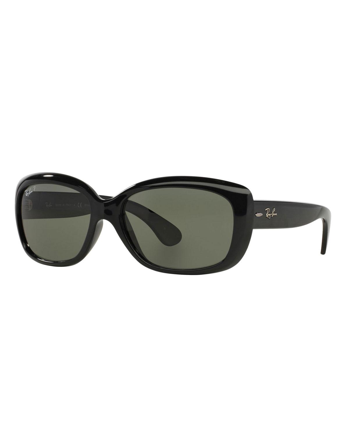 Ray-Ban Polarized Rectangle Sunglasses in Black - Lyst