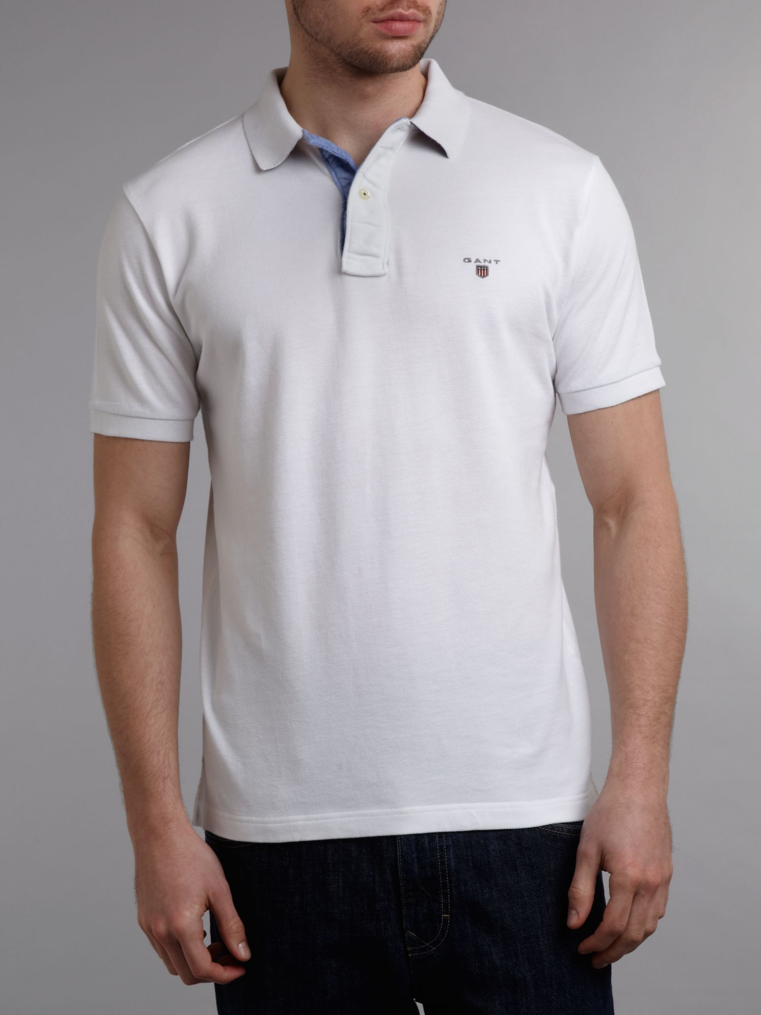 Lyst - Gant Regular Fit Solid Pique Polo Shirt in Blue for Men