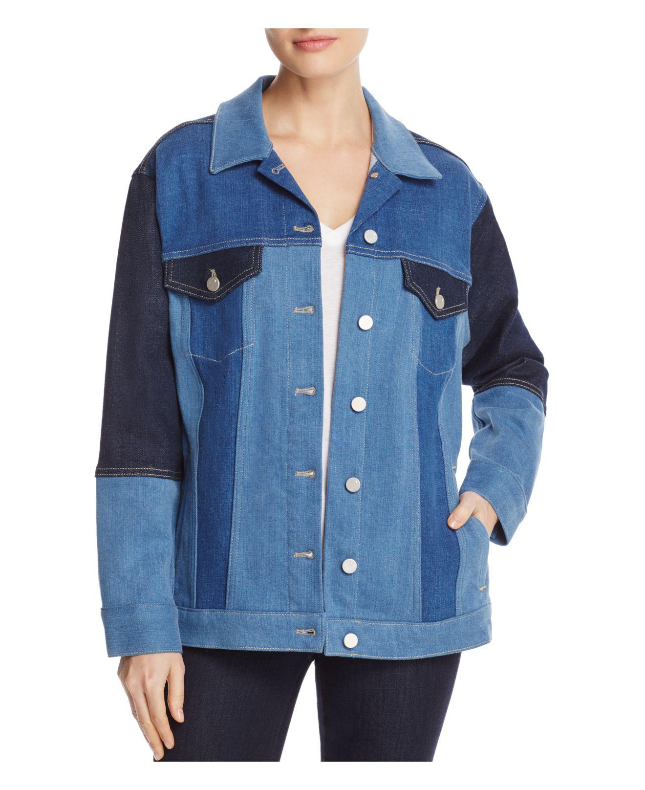 Lyst - French Connection Denim Patchwork Jacket in Blue