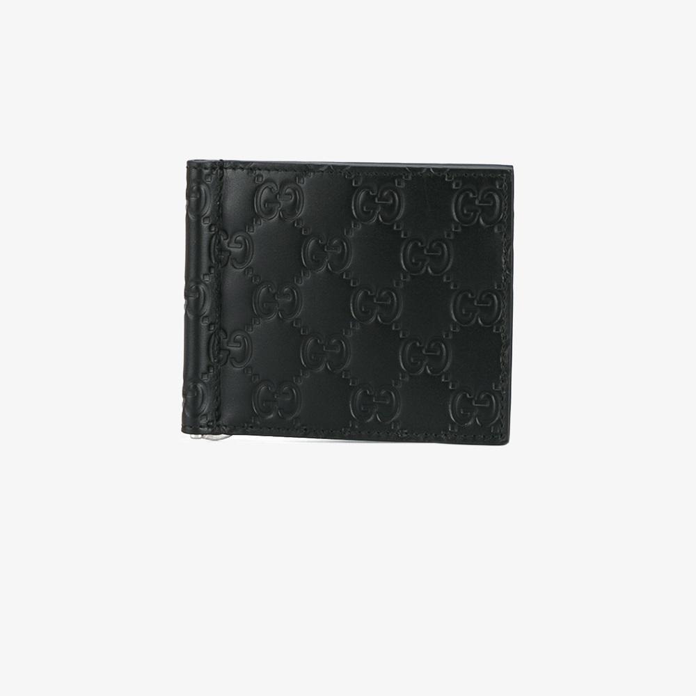 Mens Gucci Black Leather Money Clip Wallet | semashow.com