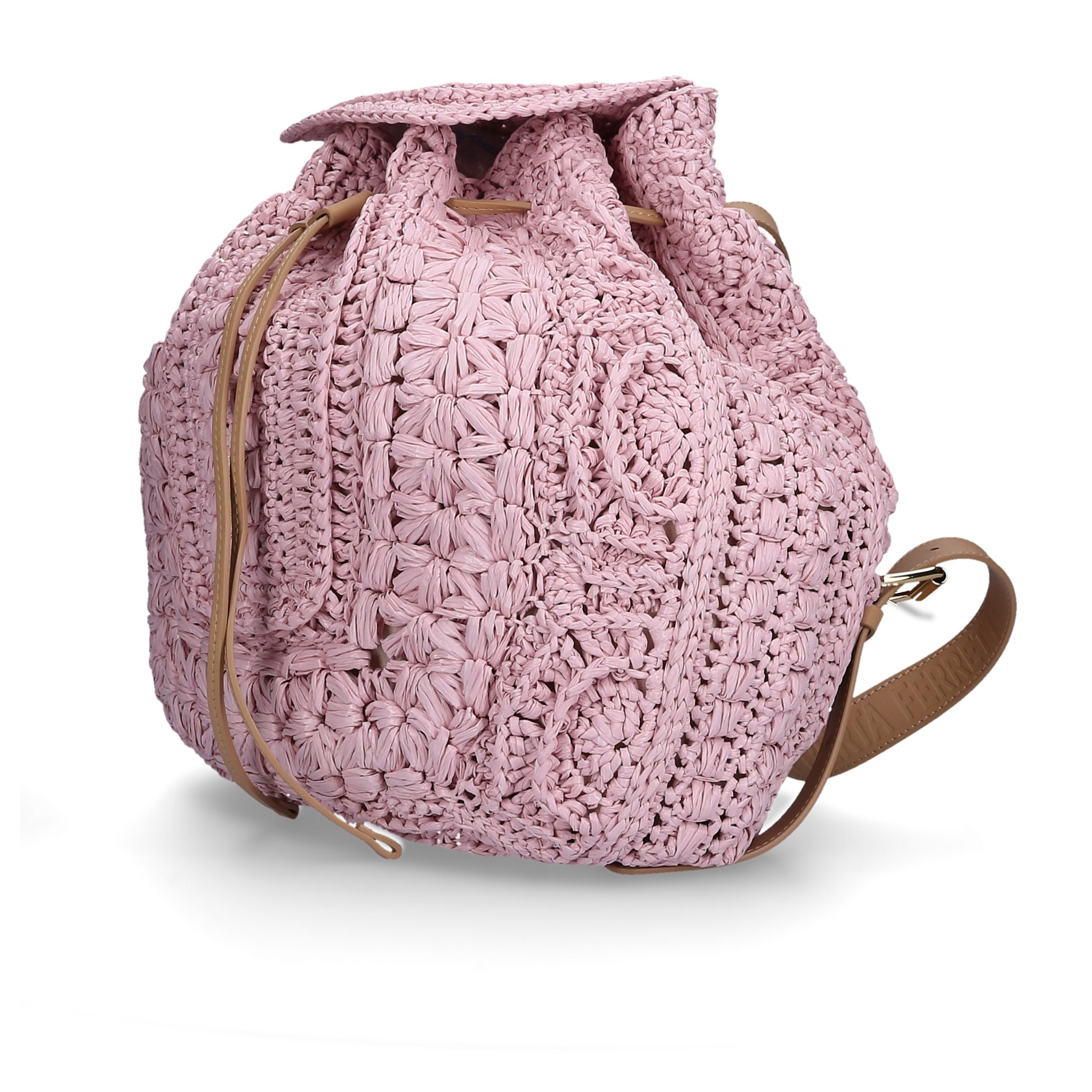 Alberta Ferretti Women Backpack 52a760 Viscose Logo Pink in Pink - Lyst