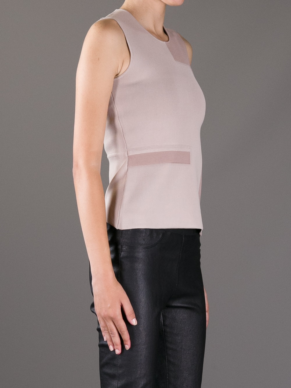Lyst - Alexander Wang Two-Tone Sleeveless Top in White