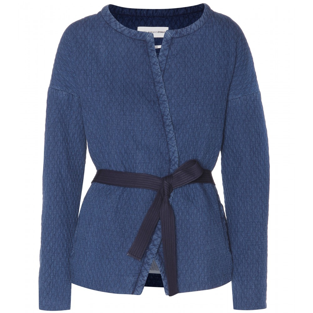 Étoile Isabel Marant Karlen Quilted Denim Jacket in Blue - Lyst