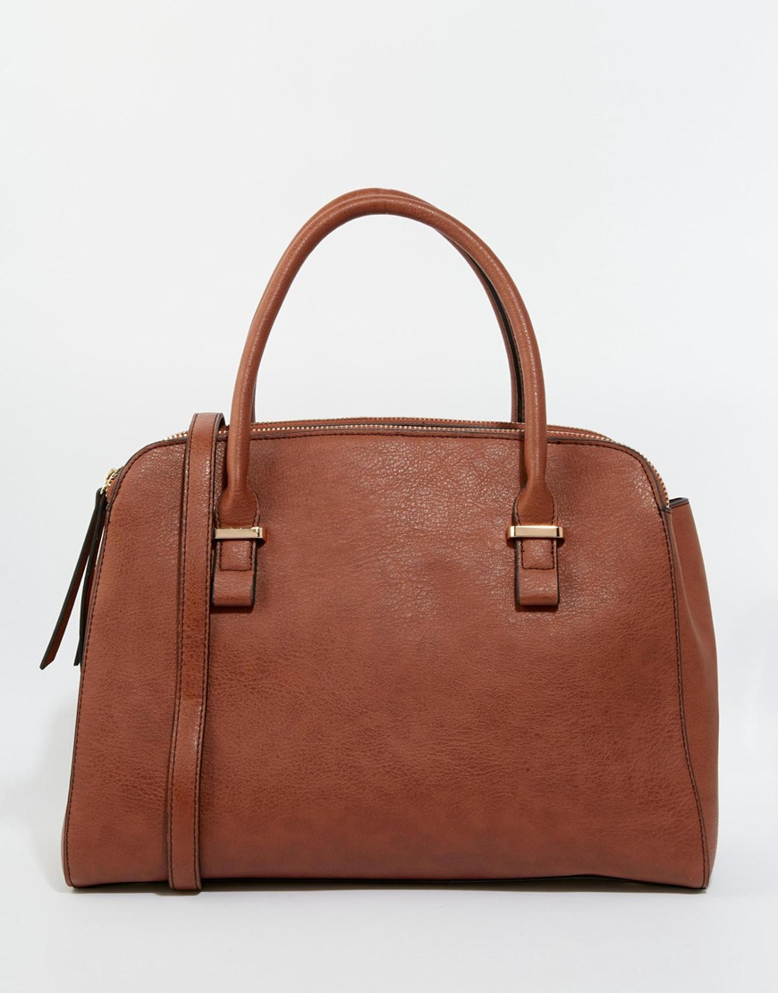 Lyst - Oasis Triple Compartment Bag in Brown