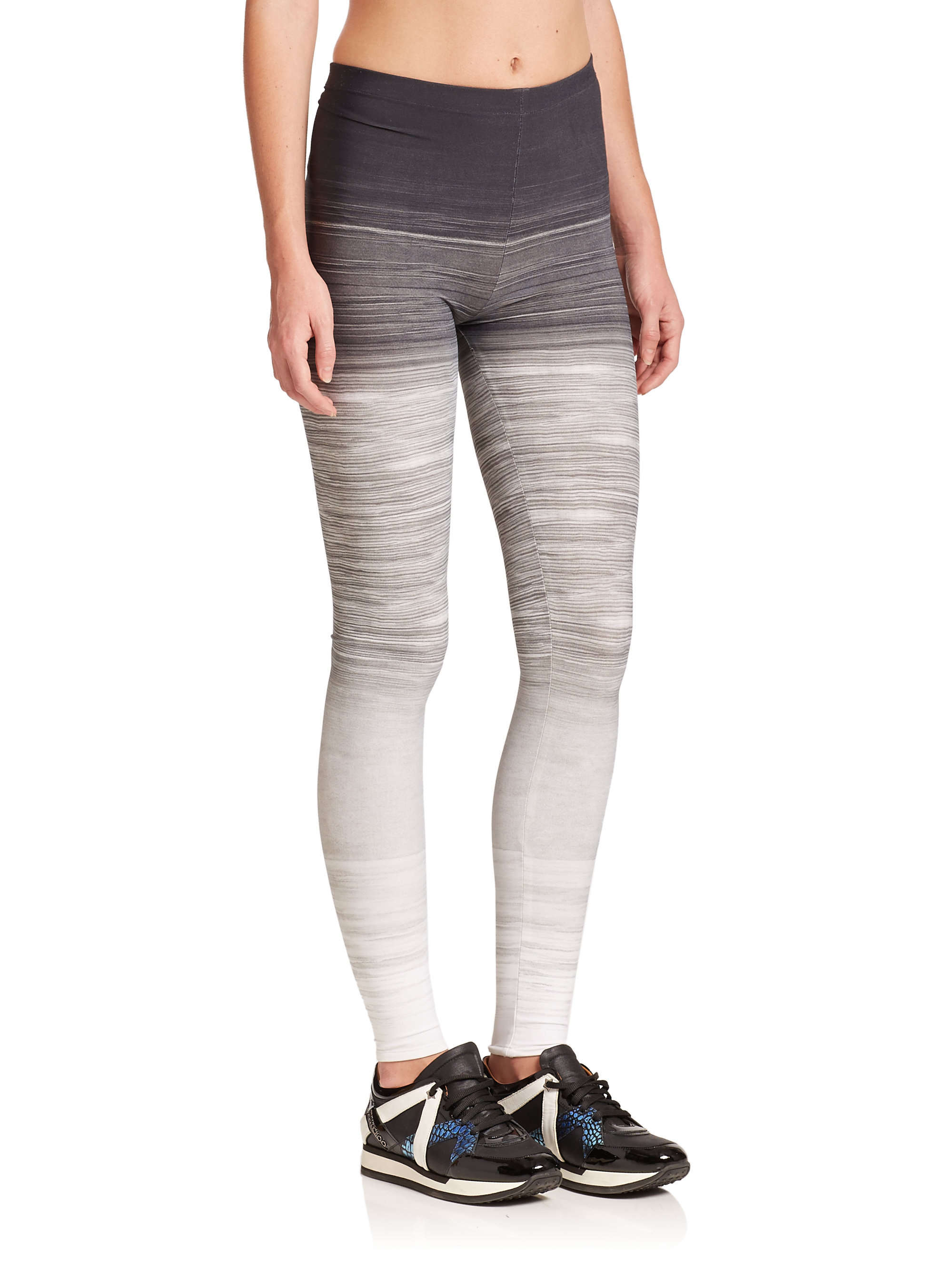 Lyst - Norma Kamali Active Stretch Leggings in Gray