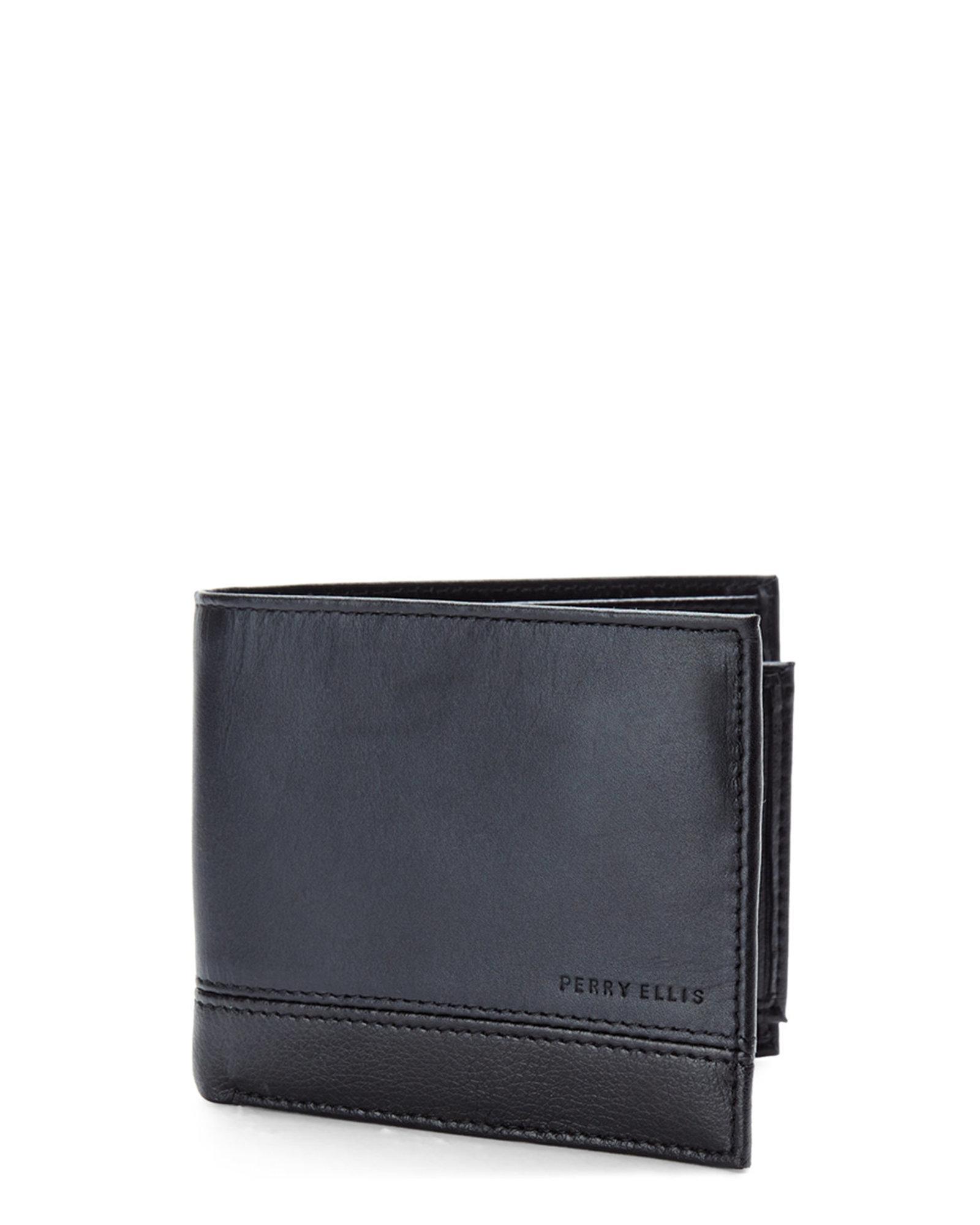 Lyst - Perry Ellis Portfolio Black Hero Passcase Wallet in Black for Men