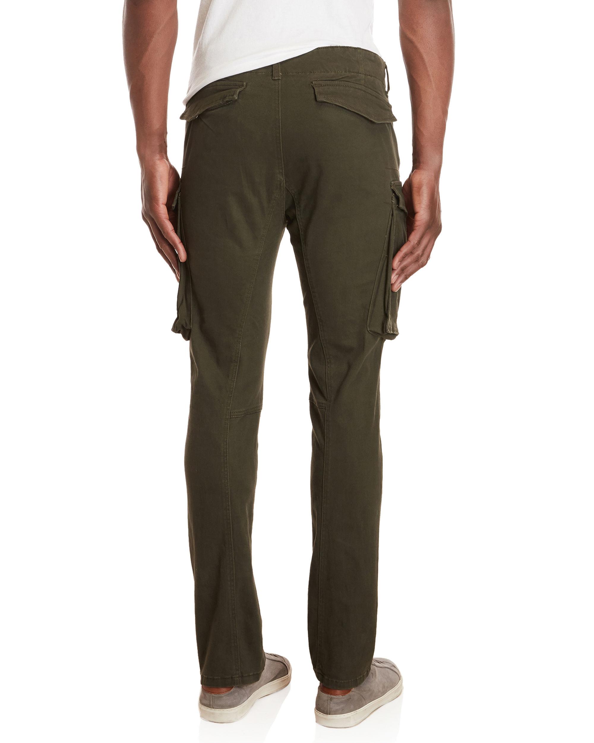 American Stitch Solid Twill Cargo Pants in Green for Men - Lyst