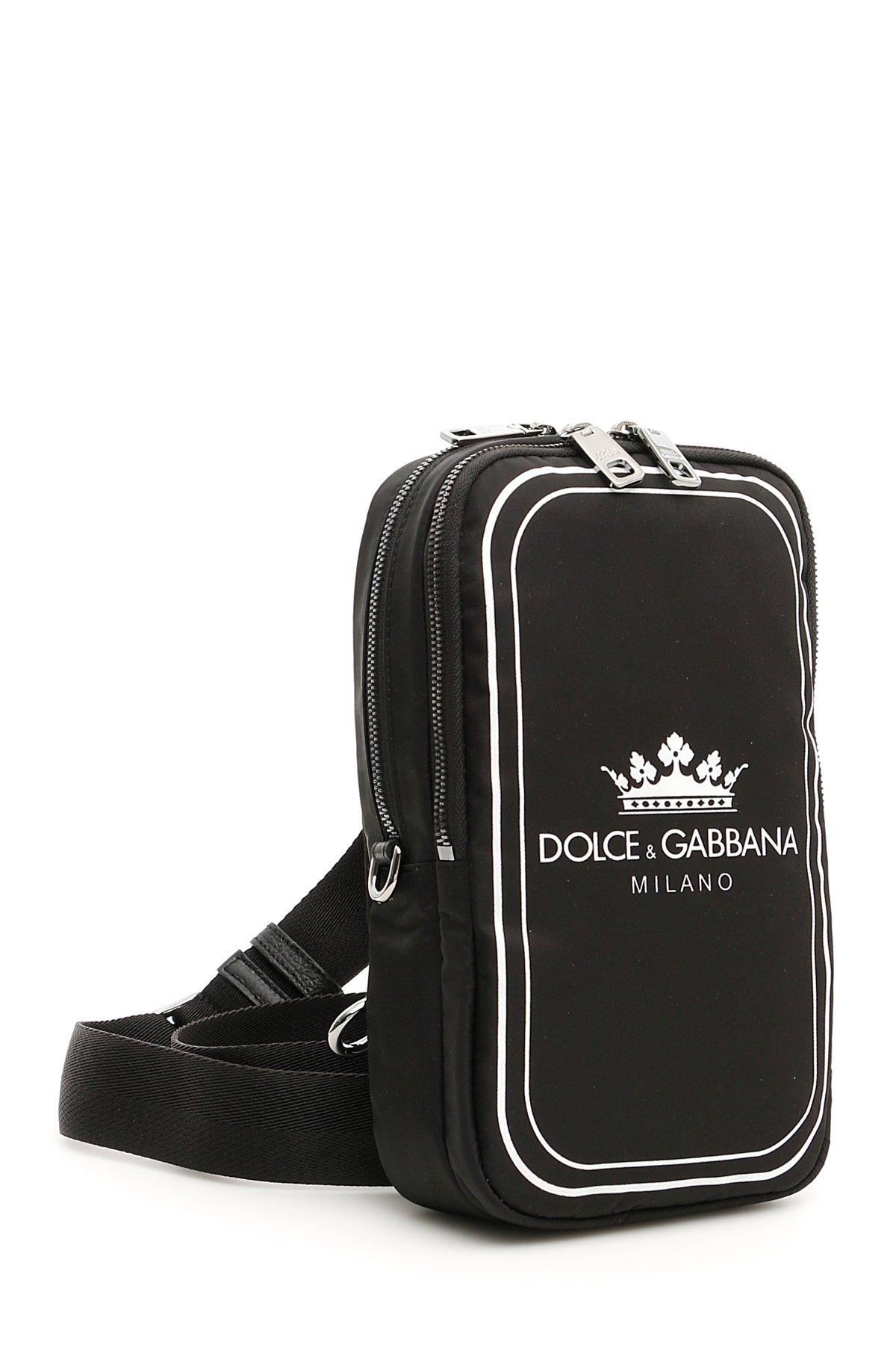 Lyst - Dolce & Gabbana Logo Striped Belt Bag in Black for Men