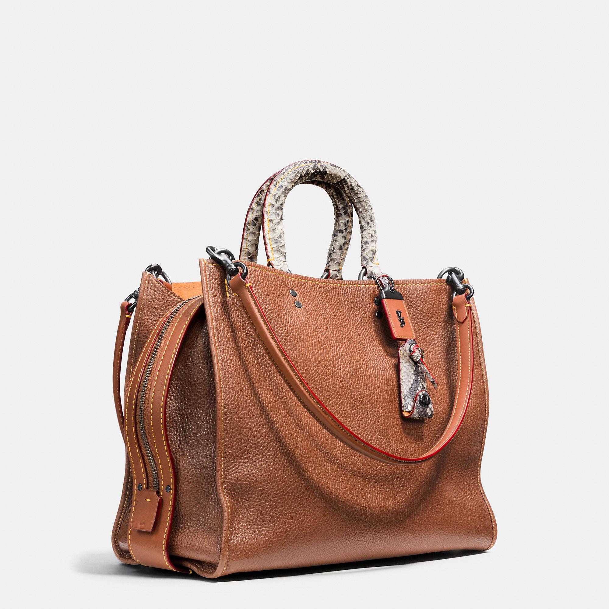 Lyst - Coach Rogue Bag 36 In Colorblock Python