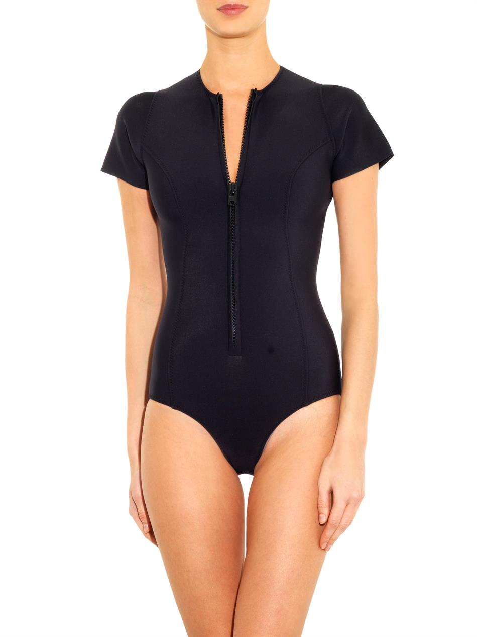 Lyst Lisa Marie Fernandez Farrah Maillot Neoprene Swimsuit In Black